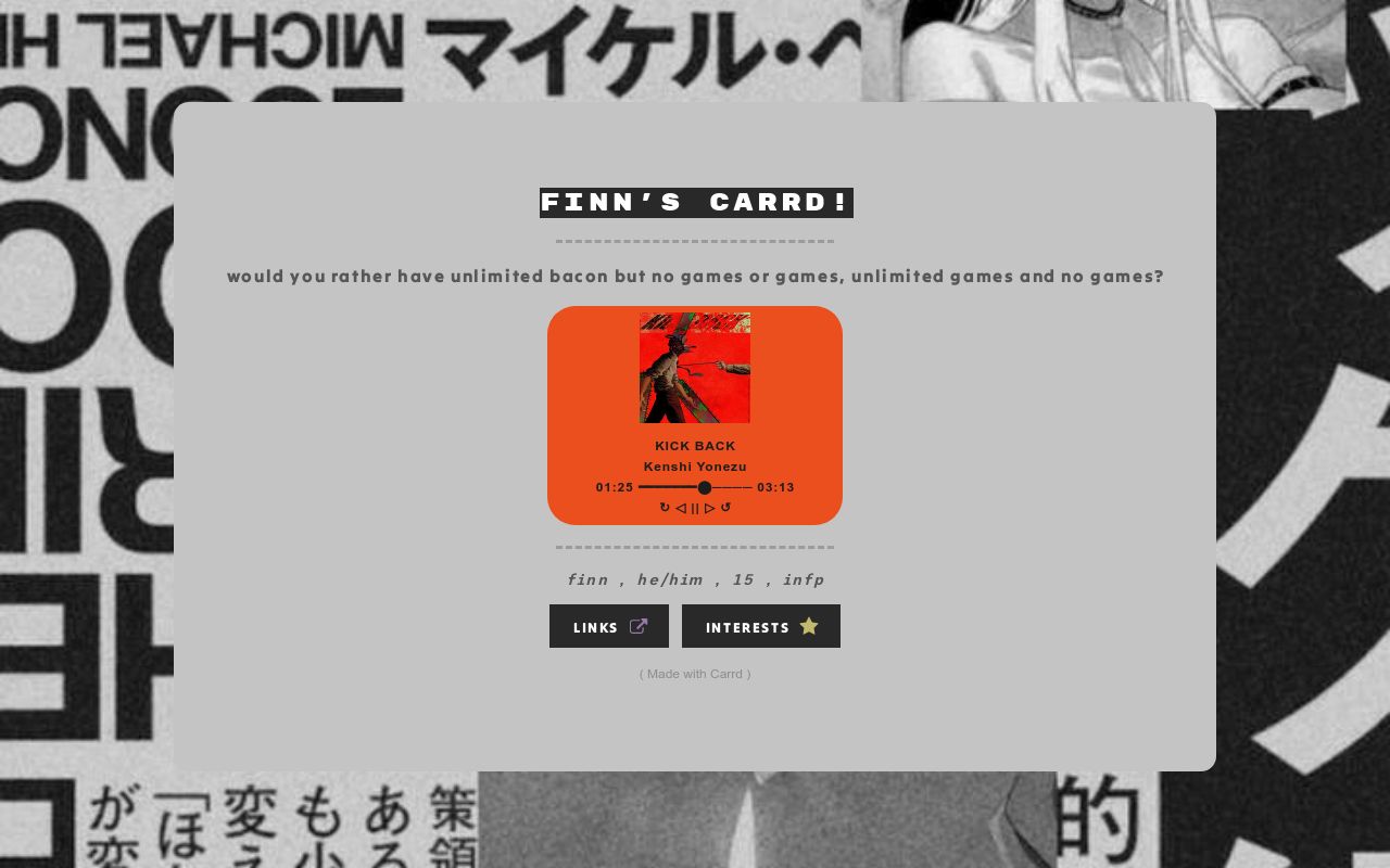 finn’s carrd